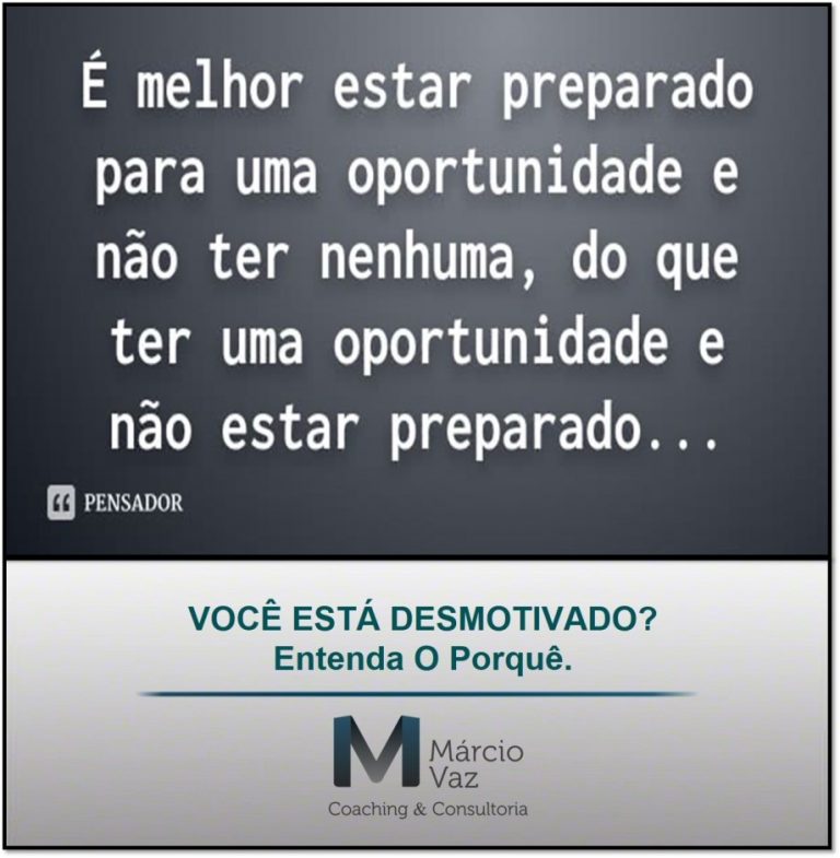 VOCÊ ESTÁ DESMOTIVADO? Entenda o porquê. - Márcio Vaz